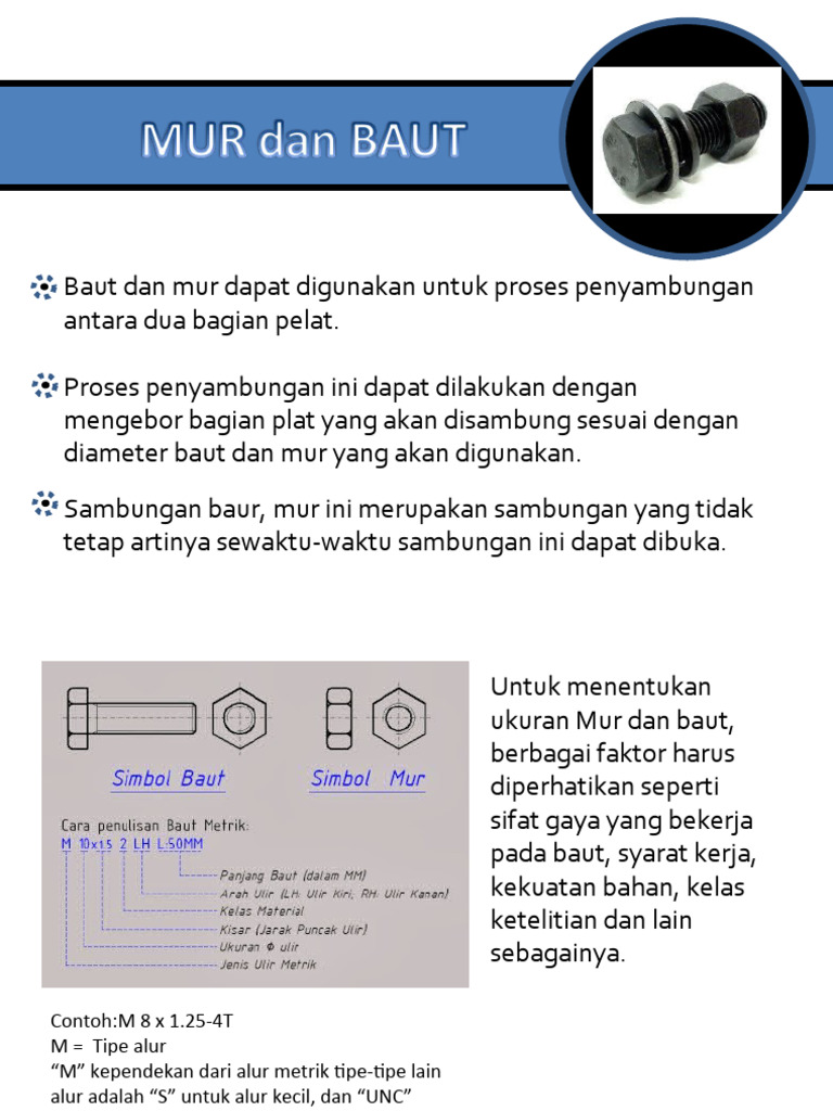 TM 3 Sambungan Mur & Baut | PDF