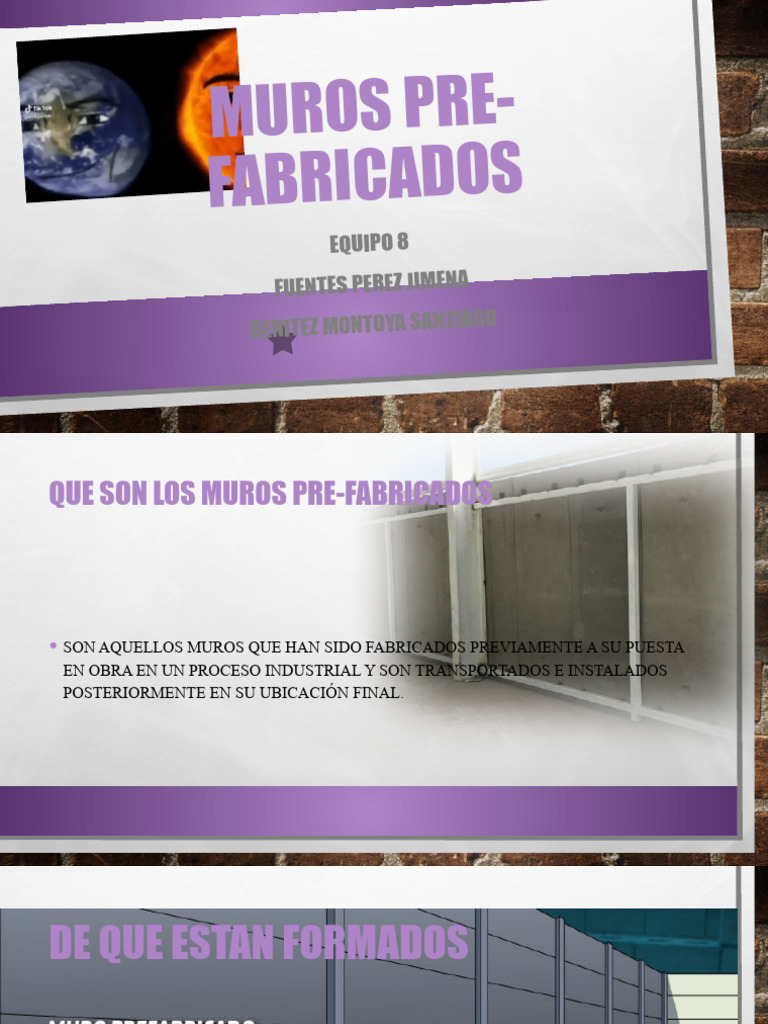 Muros Pre Fabricados | PDF | Hormigón | Ingeniería de Edificación