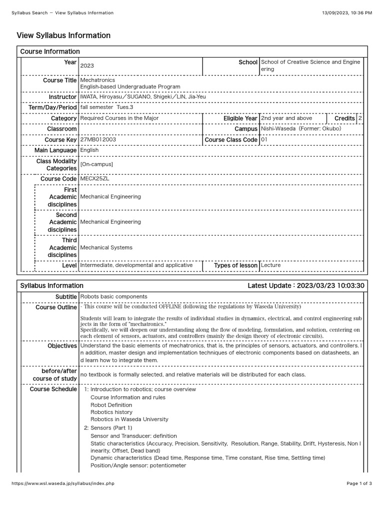 Mechatronics Pdf Electric Motor Sensor