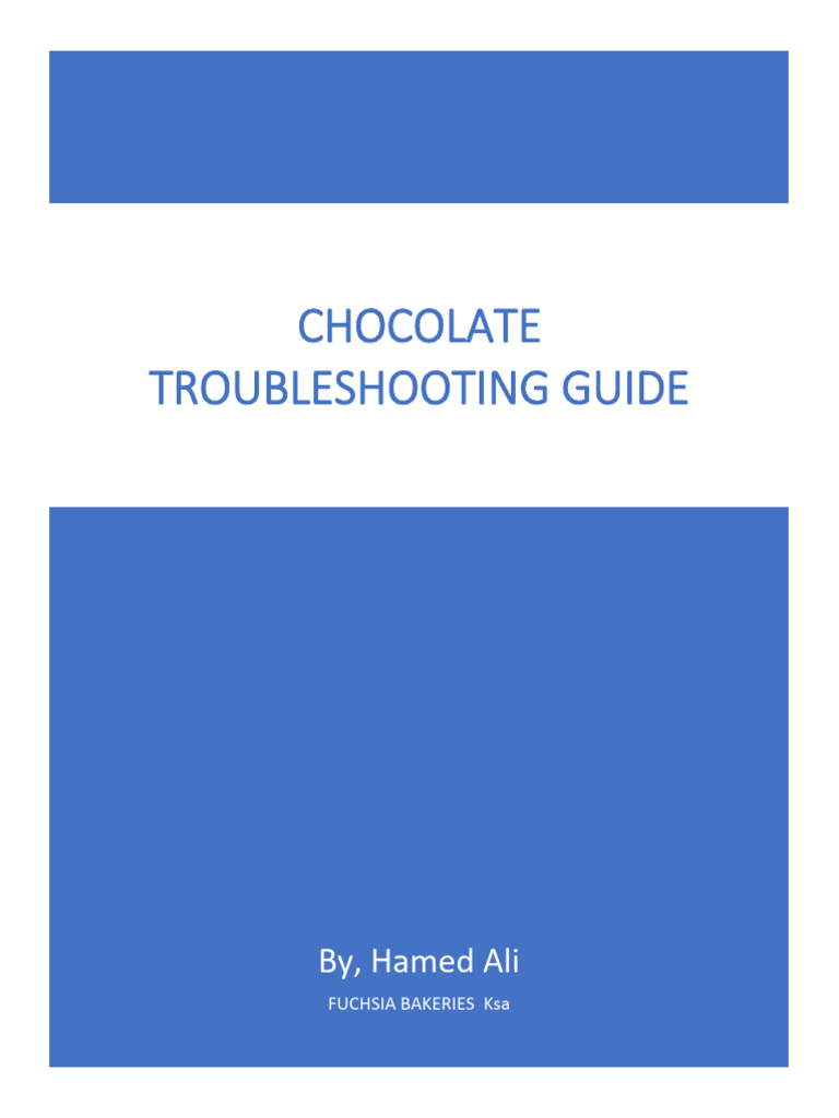 Chocolate Troubleshooting Guide | PDF | Chocolate | Humidity