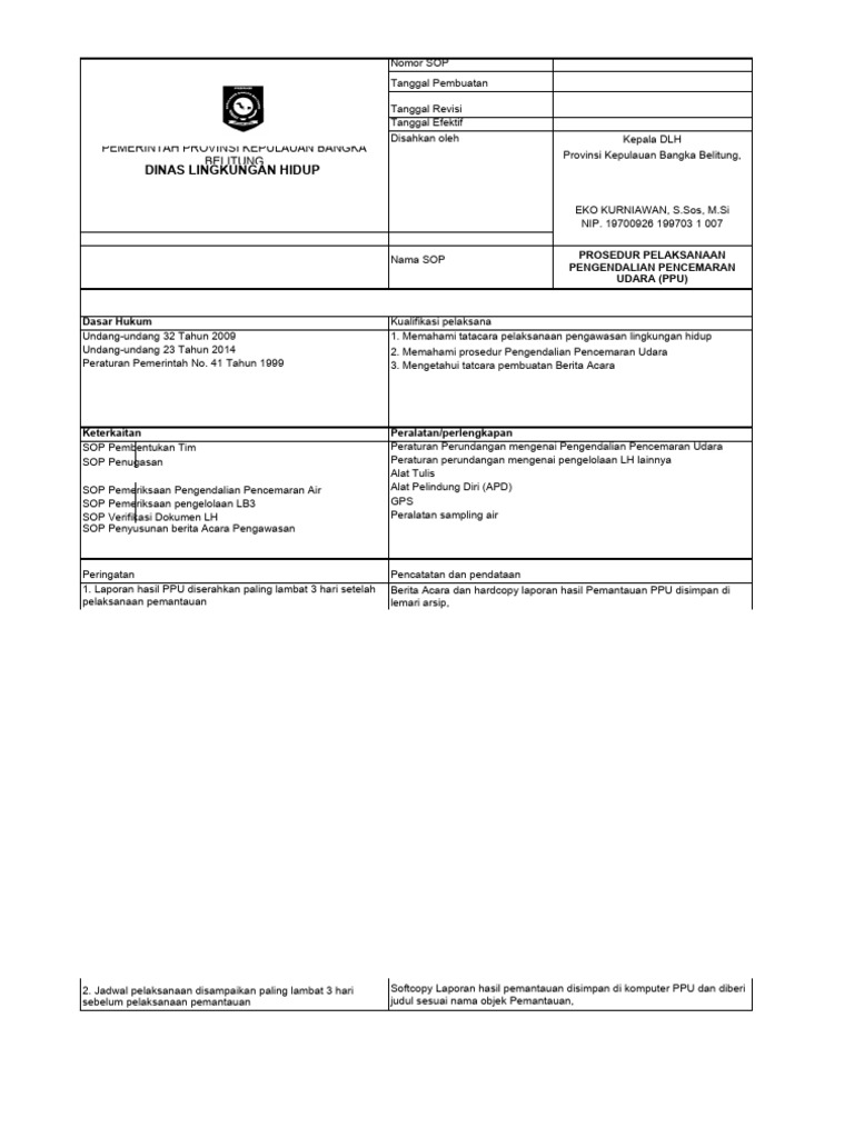 SOP PPA Dan PPU | PDF