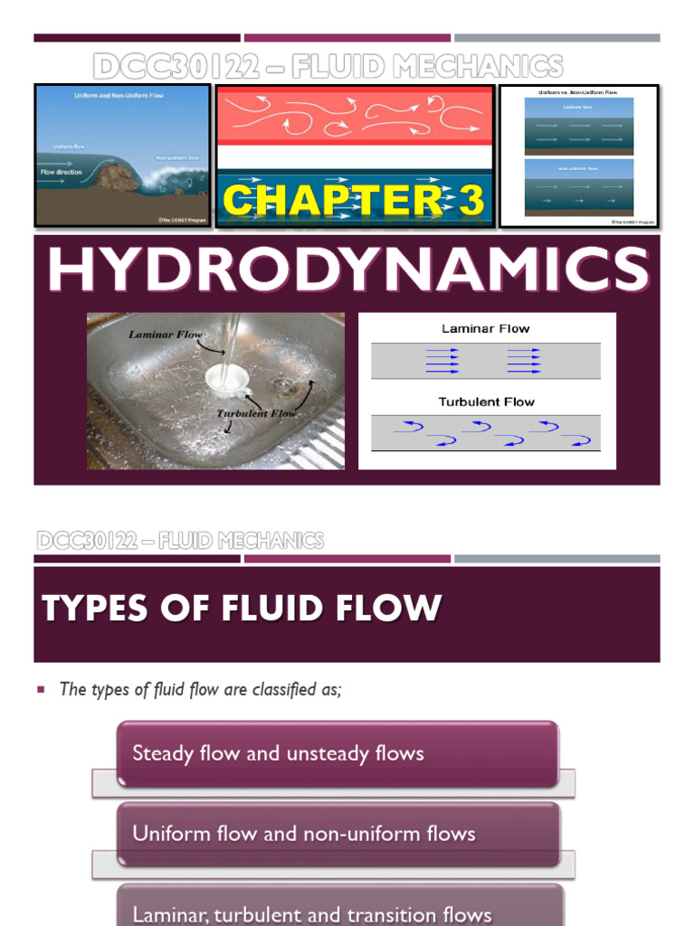 Chapter 3 - Hydrodynamics | PDF | Fluid Dynamics | Reynolds Number