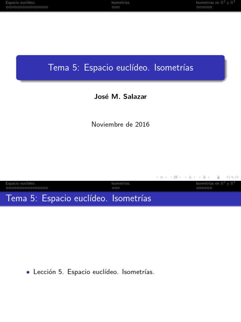 Espacio Euclideo E Isometrias Matematicas De Universidad Descargar