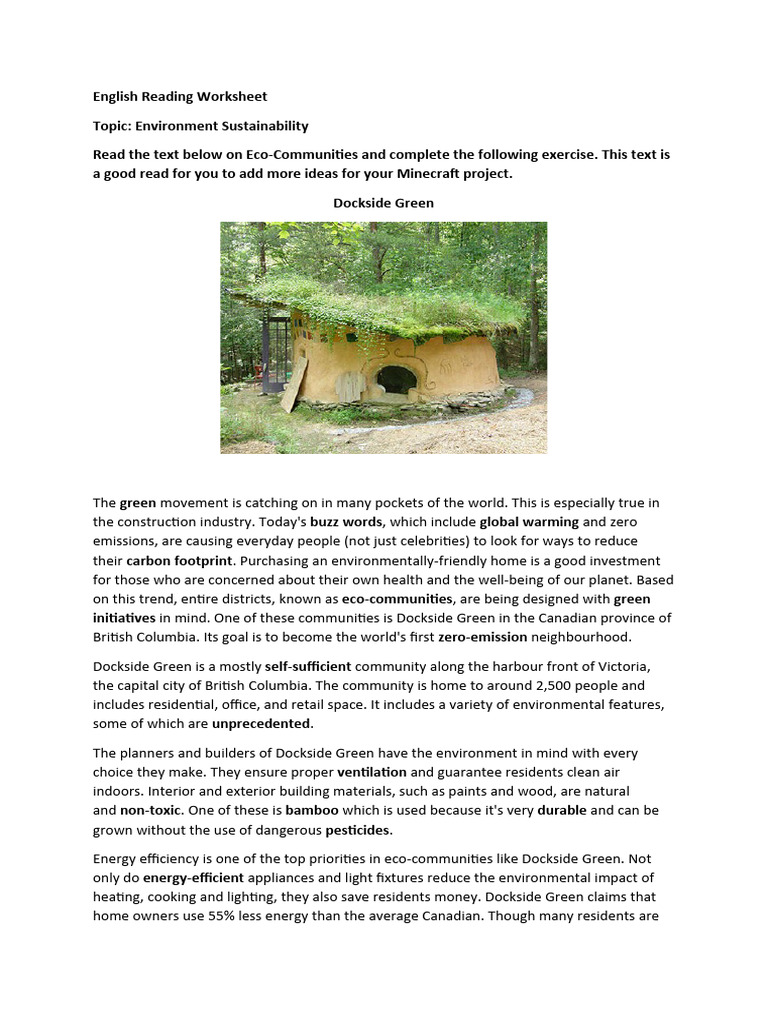 Reading Eco-House | Download Free PDF | Efficient Energy Use | Natural ...