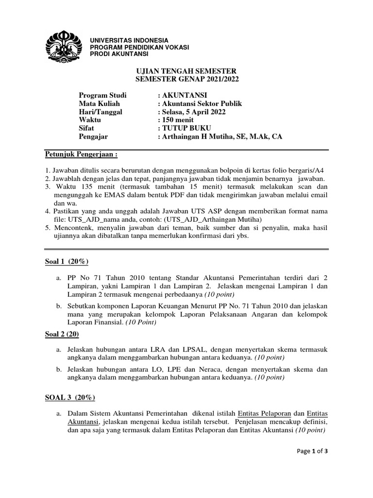 Final UTS ASP April 5 2022 | PDF