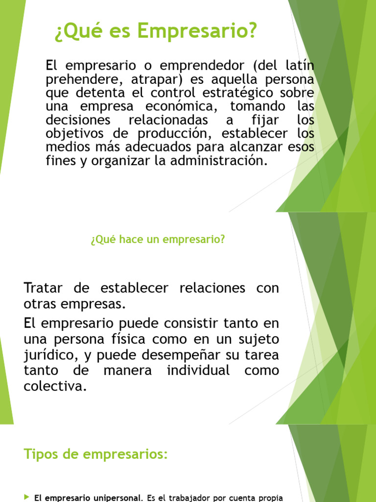 Qué Es Empresario | PDF