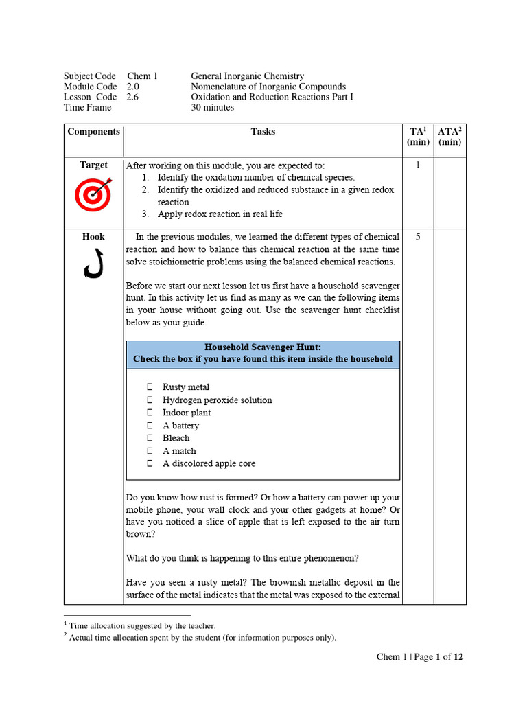 LG 2.6 Oxidation and Reduction Reaction Part 1 | PDF | Redox | Chemical ... LG 2.6 Oxidation and Reduction Reaction Part 1 | PDF | Redox | Chemical ...
