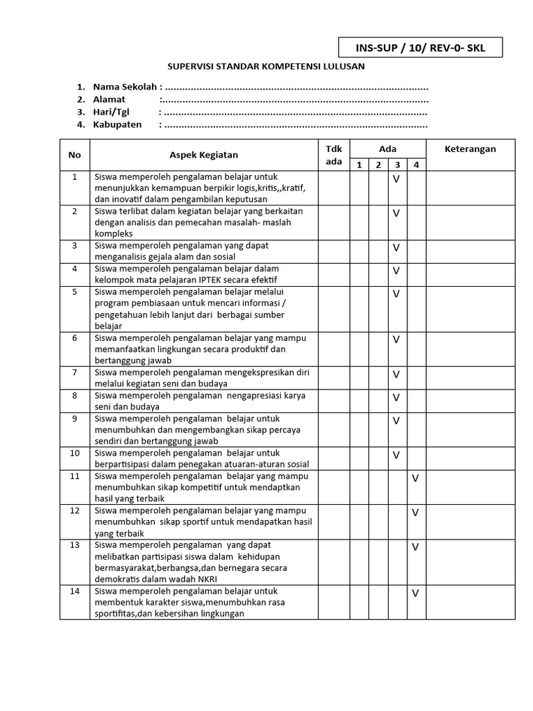 Supervisi Standar Kompetensi Kelulusan | PDF | Karier & Perkembangan