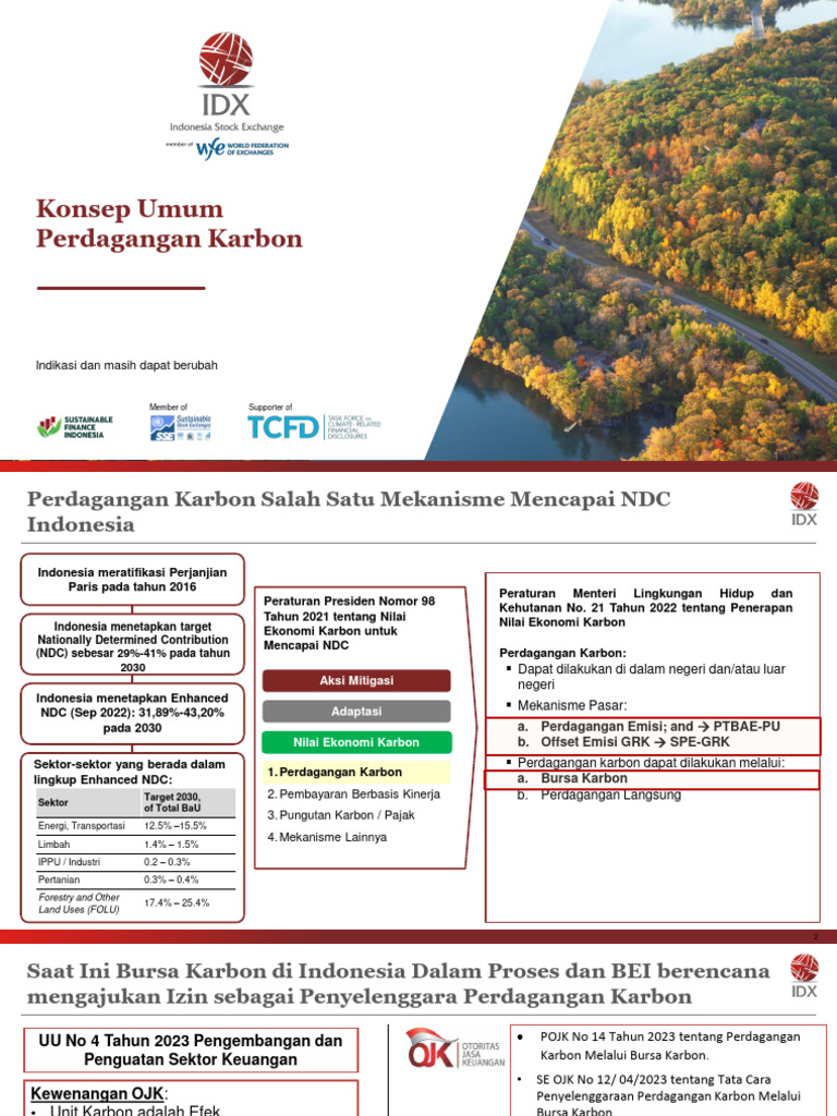 Perdagangan Karbon Indonesia: Mekanisme dan Regulasi | PDF ...