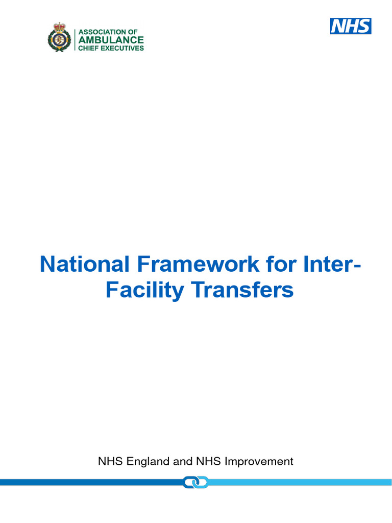 AACE National Framework Inter Facility Transfer | PDF | Emergency | Patient