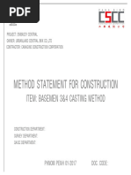 Bored Pile Method Statement For Construction | PDF | Deep Foundation | Casing (Borehole)