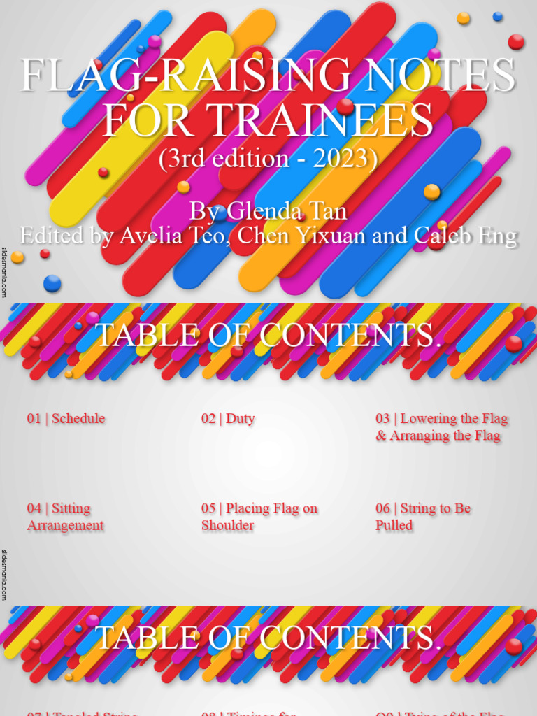 Flag-Raising Notes For Trainees Updated 13 Nov 23 | PDF | Knot | Flag