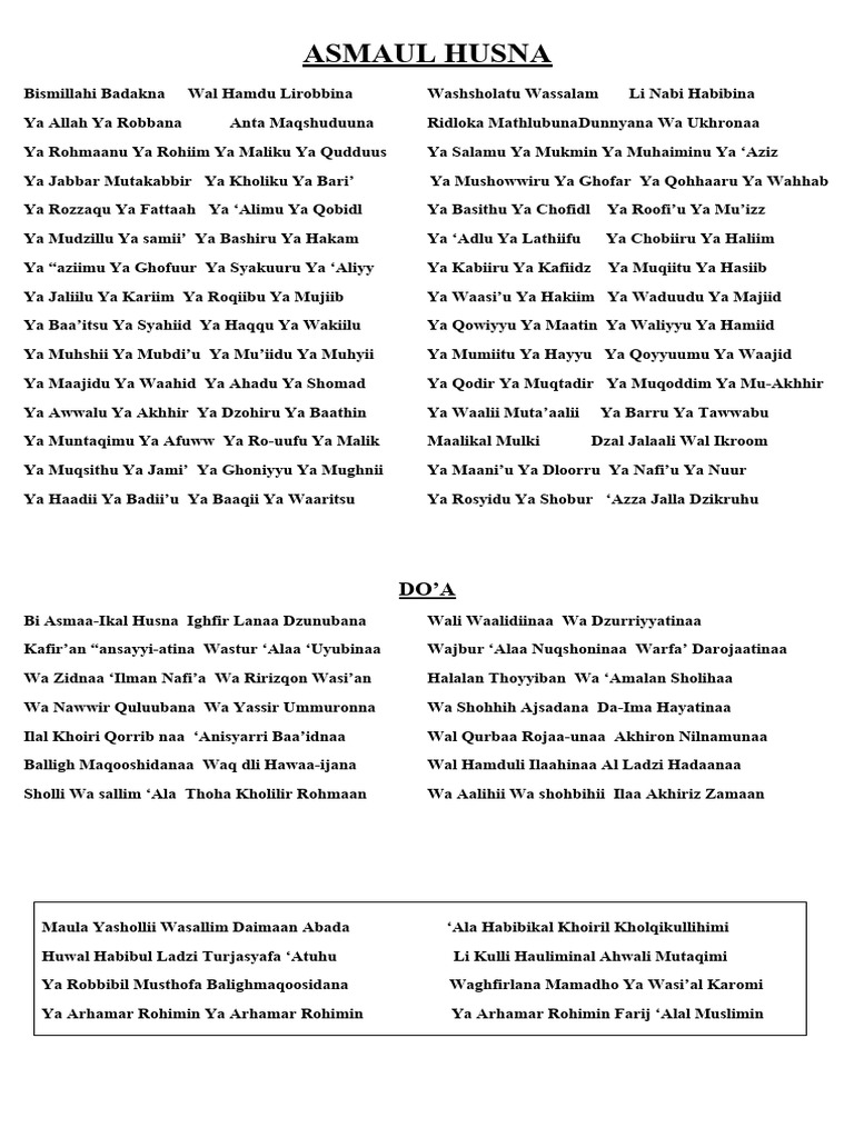 Asmaul Husna | PDF