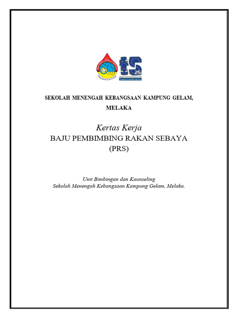 Baju Pembimbing Rakan Sebaya PRS SMK | PDF