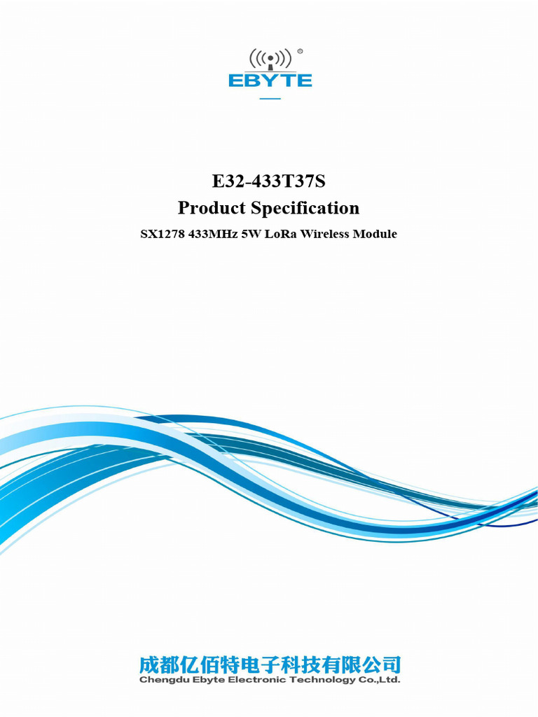 E32-433T37S UserManual EN v1.1 | PDF | Power Supply | Microcontroller