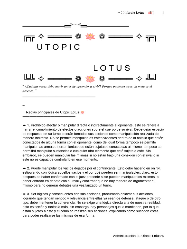 Reglas de Combate UTL | PDF | Fuerza | Hora