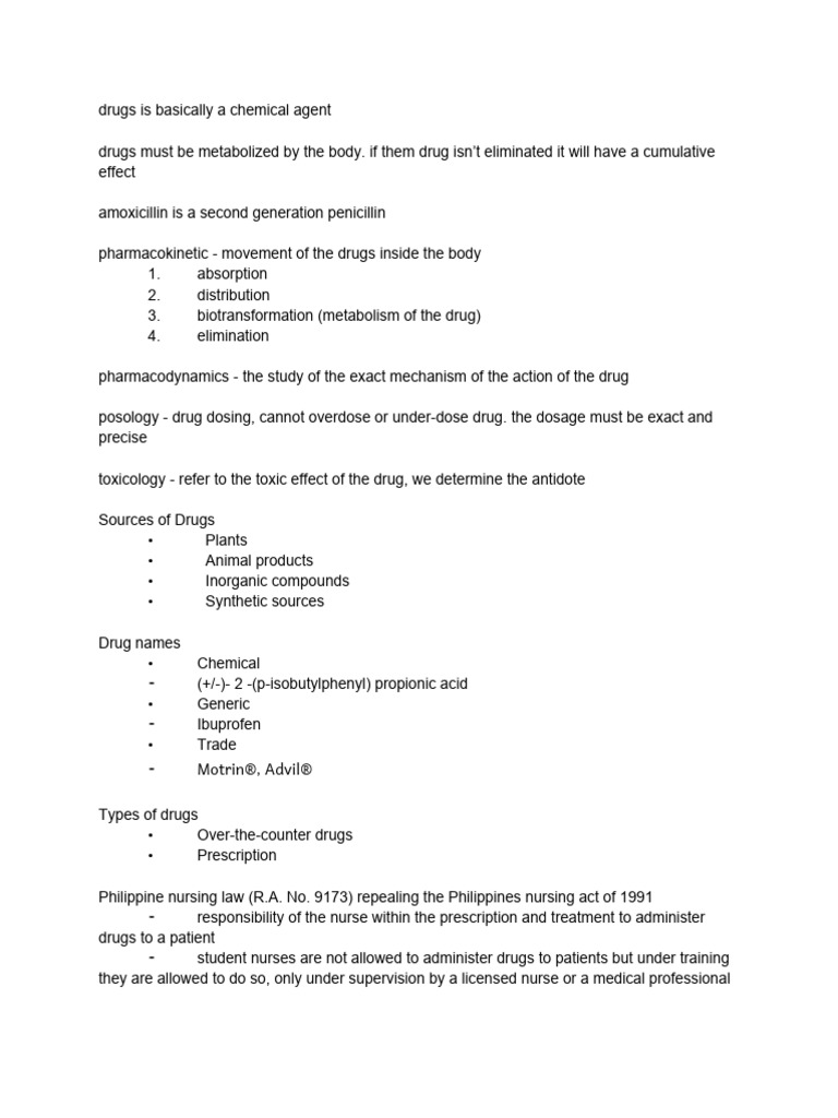 Pharma Notes | PDF | Tablet (Pharmacy) | Pharmacology
