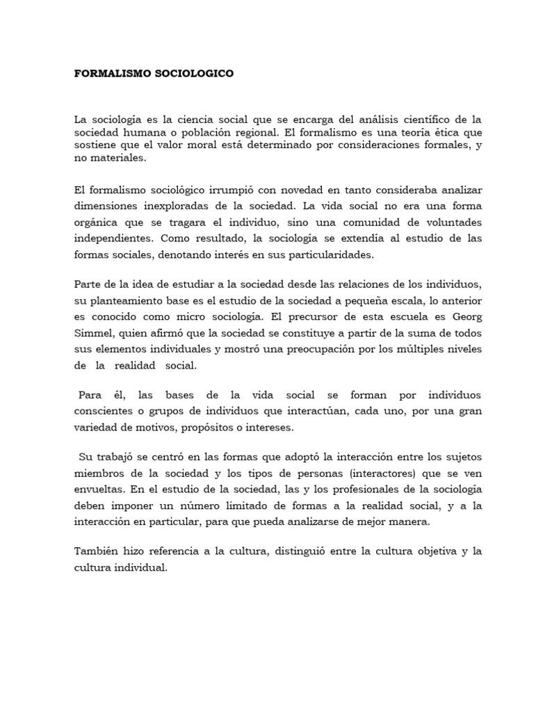 Escuelas Sociologicas | PDF | Sociología | Sociedad