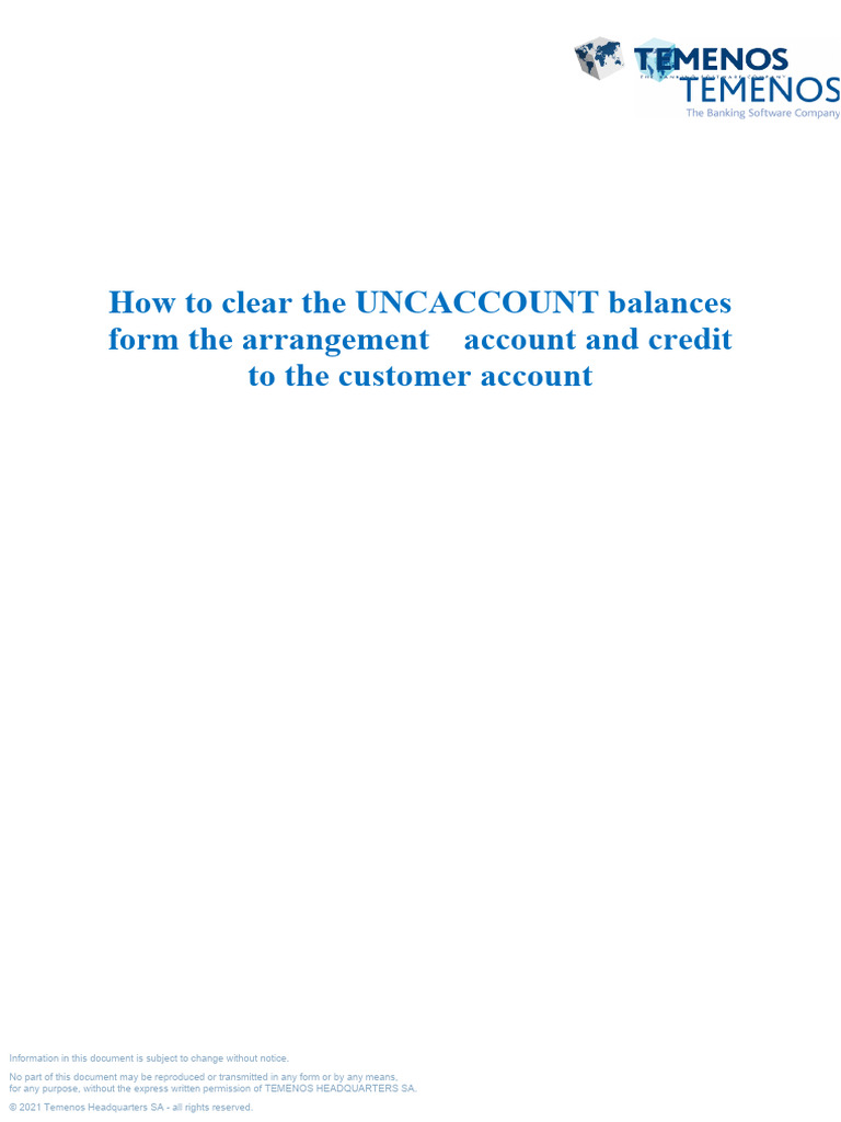 PACS How To Clear The UNCACCOUNT Balances | PDF | Information ...