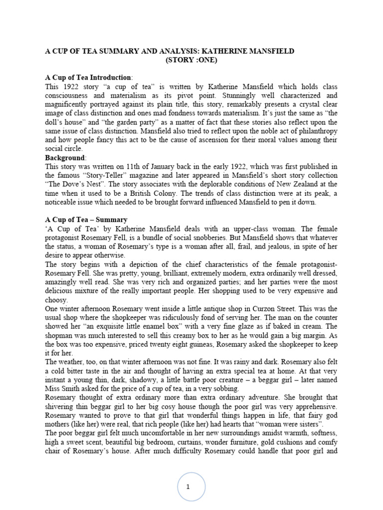 Short Fictional Narratives Notes For Final Exam | PDF