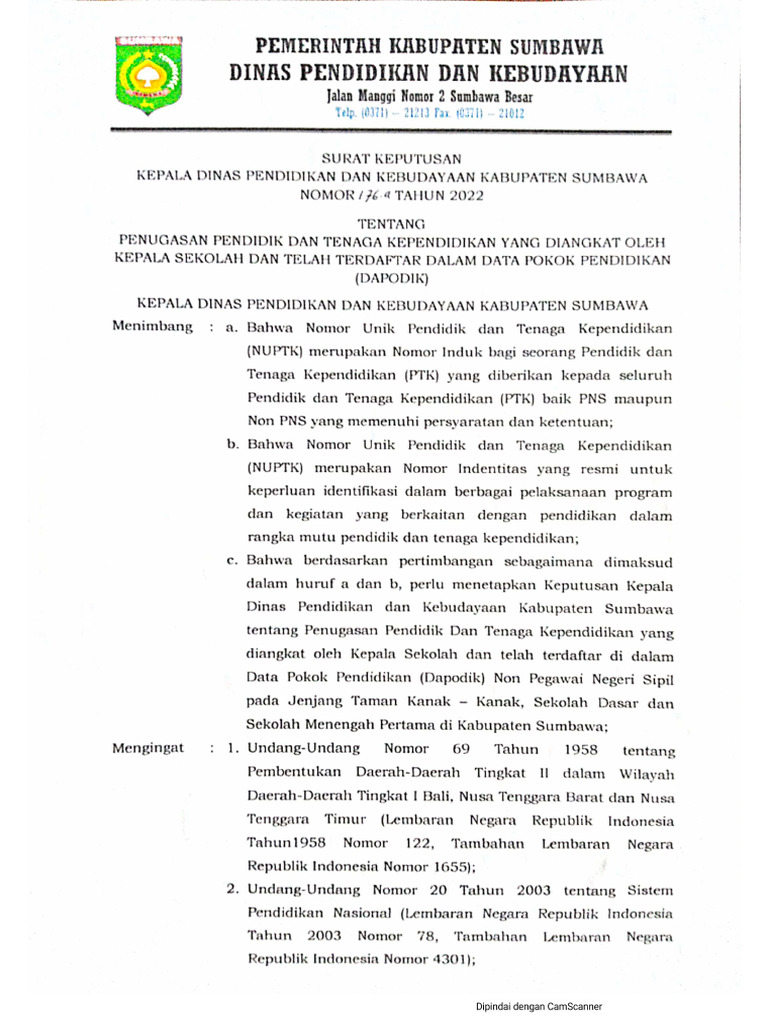 Surat Penugasan GTT-PTT | PDF