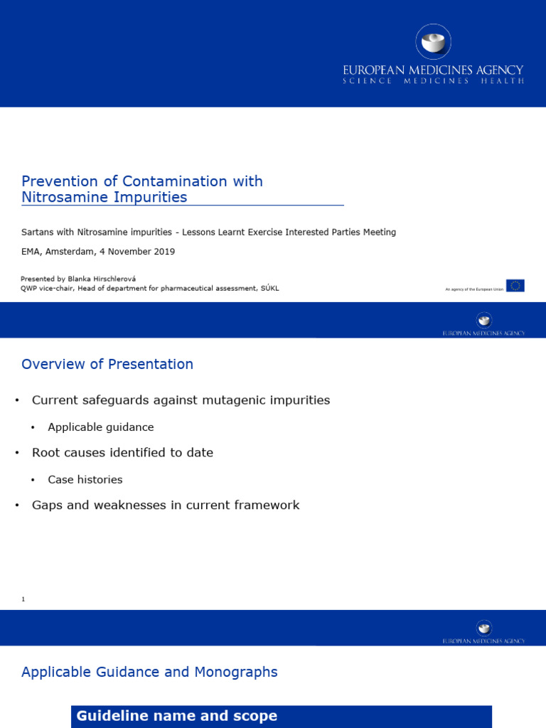 Nitrosamine Impurities in Pharmaceuticals | PDF | Risk Management ...