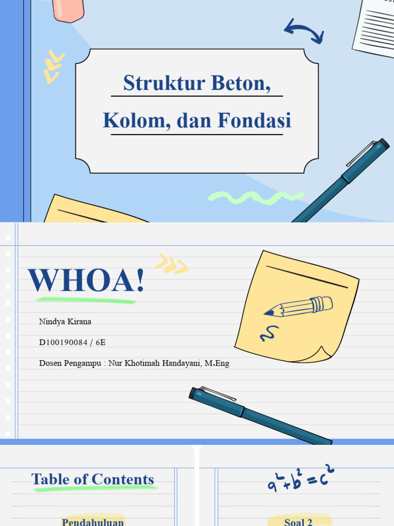 Struktur Beton, Kolom, Dan Fondasi | PDF