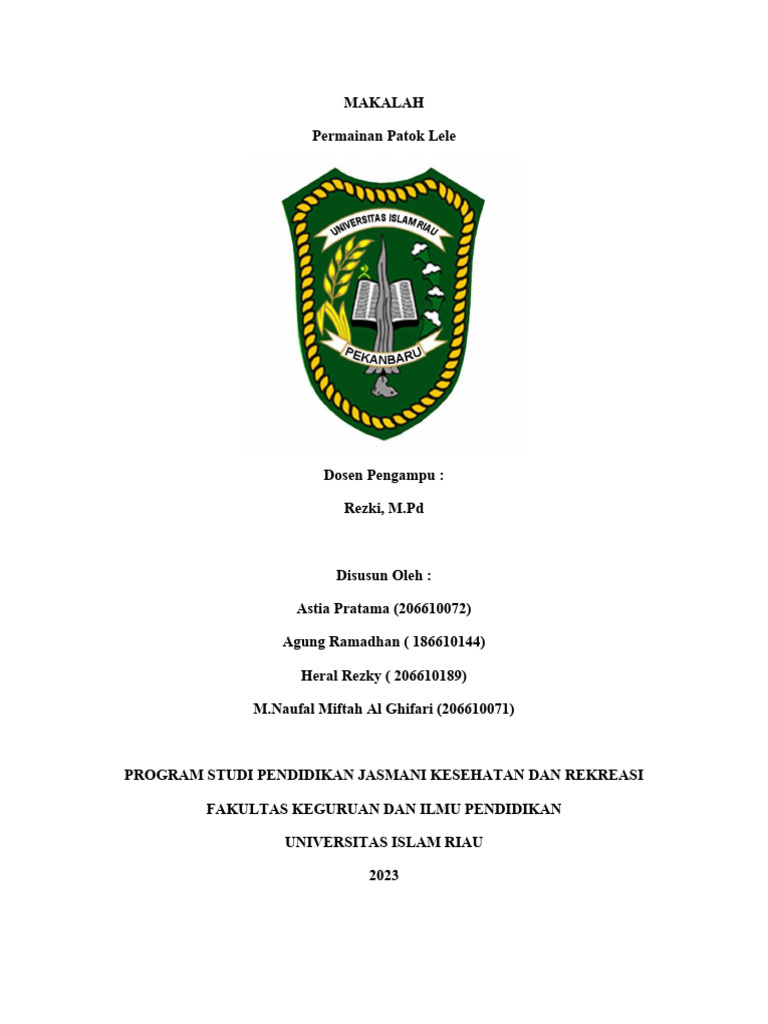 Sejarah dan Cara Bermain Patok Lele | PDF