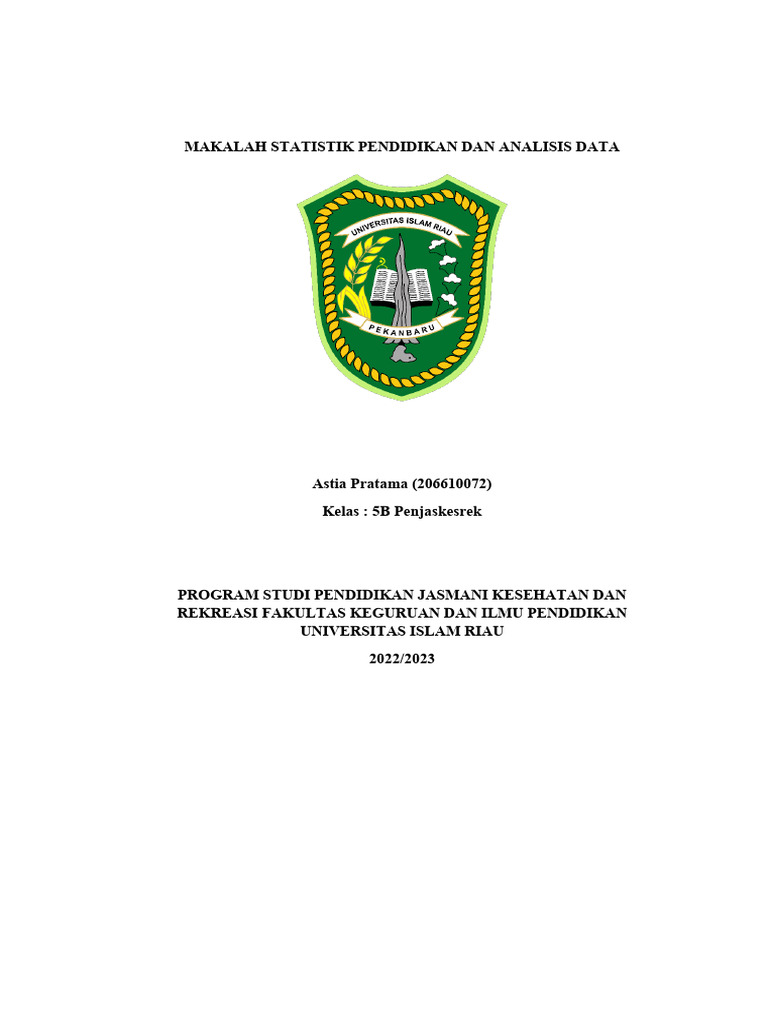 Makalah Statistik Dan Analisis Data | PDF | Komputer Makalah Statistik Dan Analisis Data | PDF | Komputer