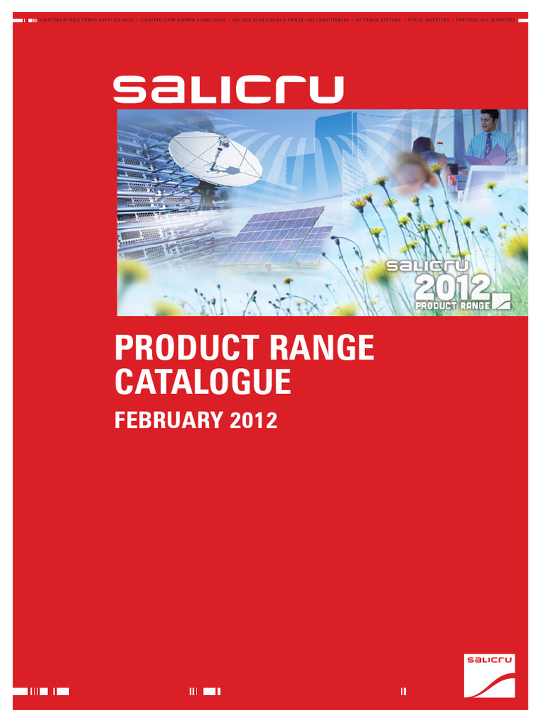 Product Range Catalogue - Salicru | PDF | Power Supply | Power Inverter