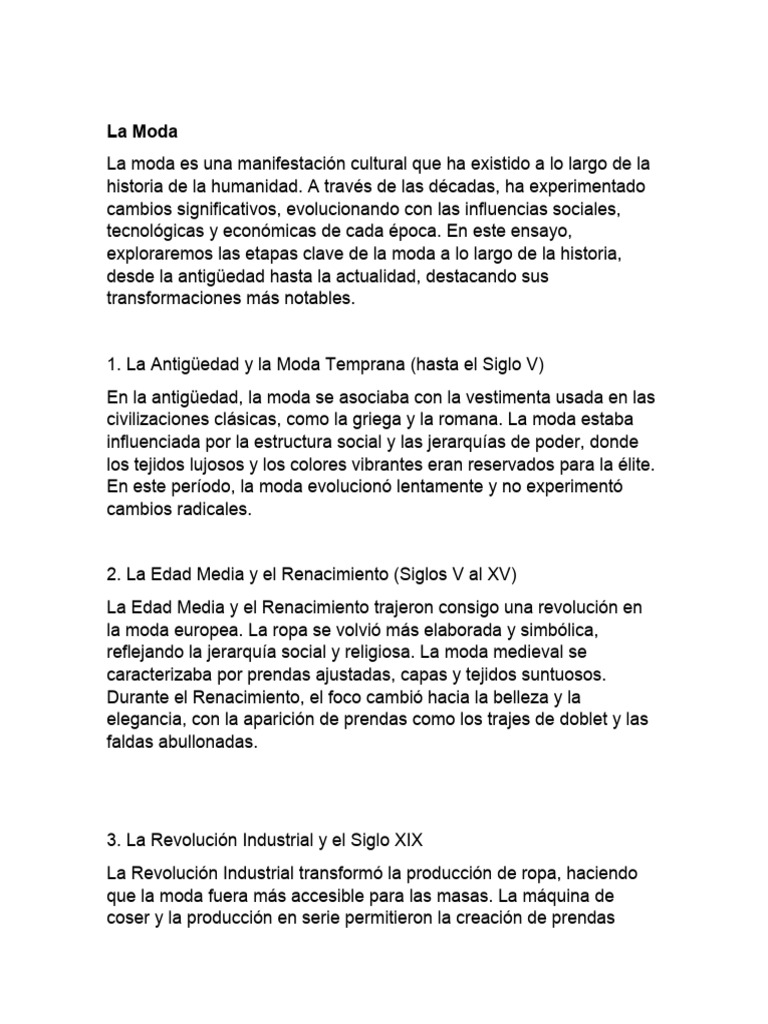 La Moda | PDF | Moda | Ropa