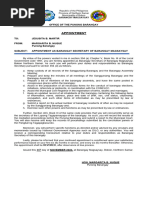 Barangay Organizational Chart 2021 | PDF
