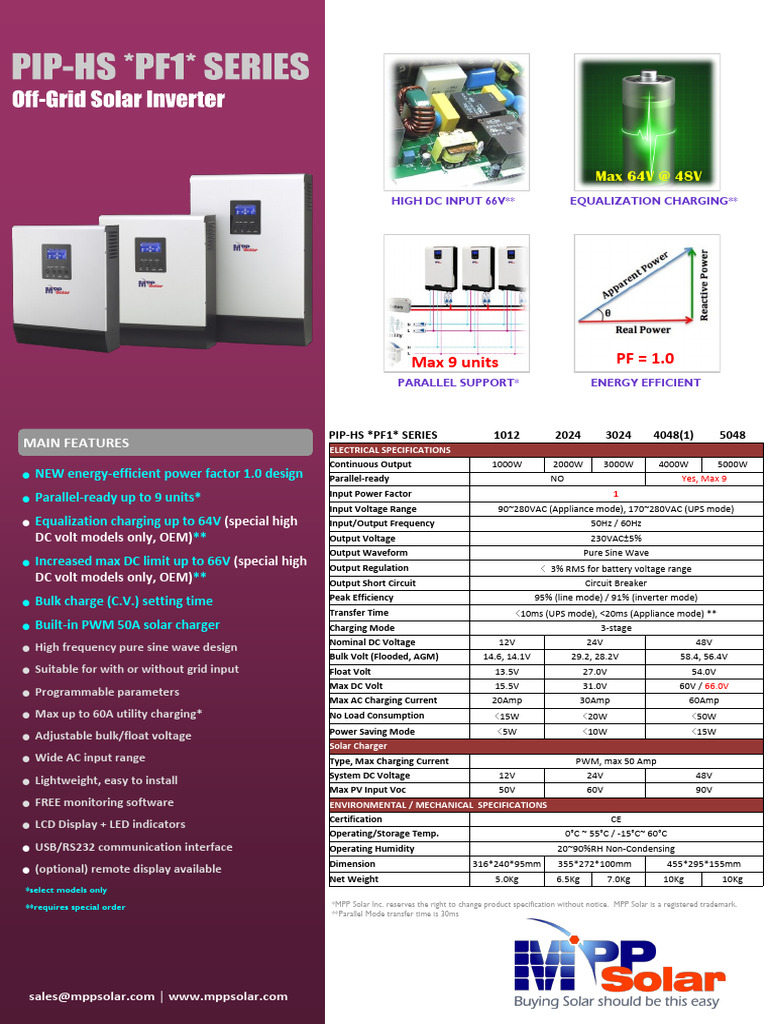 Pip HS (PF1) | PDF | Metrology | Power (Physics)