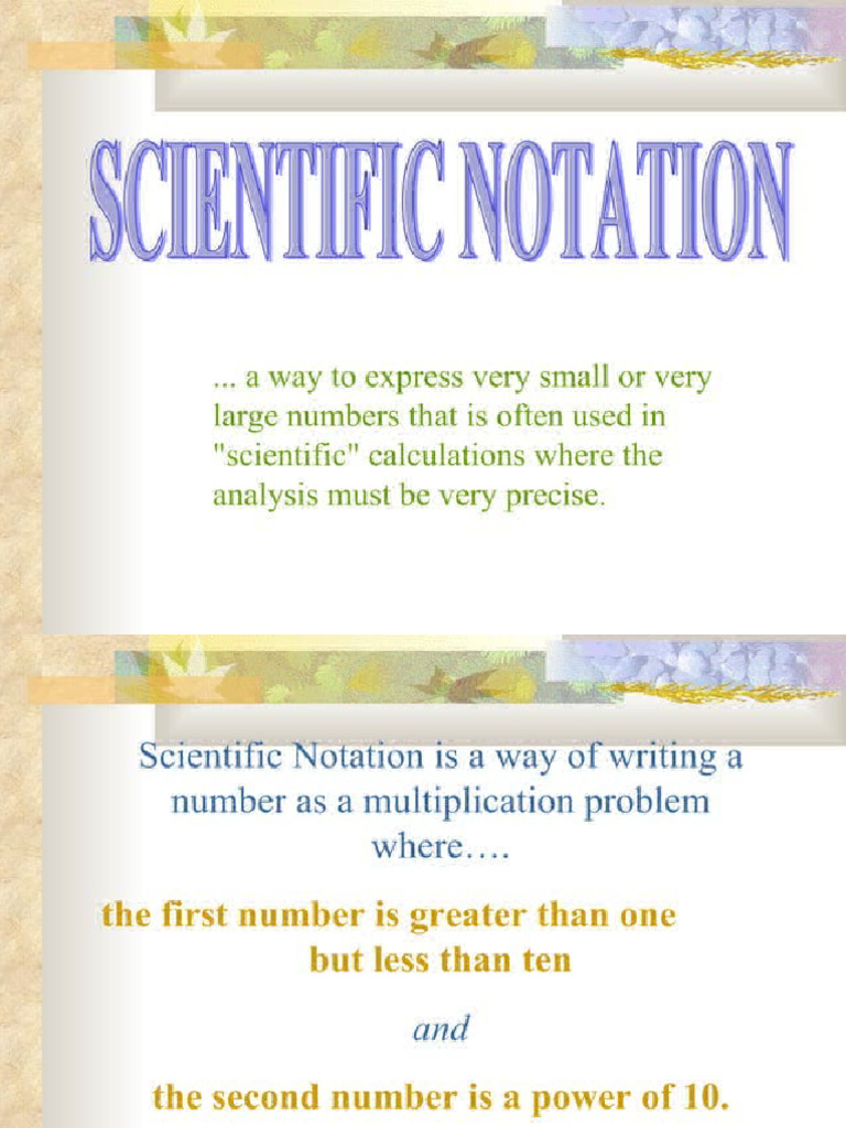 Scientific Notation | PDF