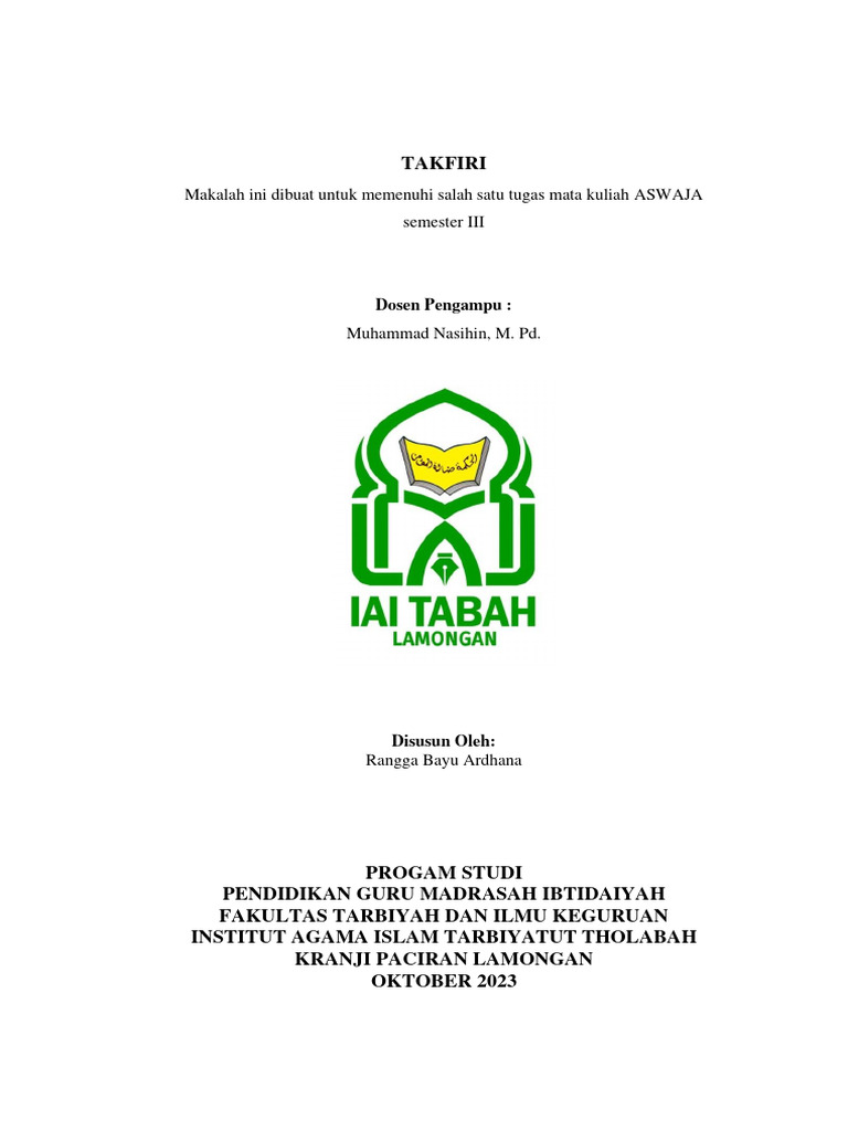 Memahami Konsep Takfiri dalam Islam | PDF | Ilmu Sosial