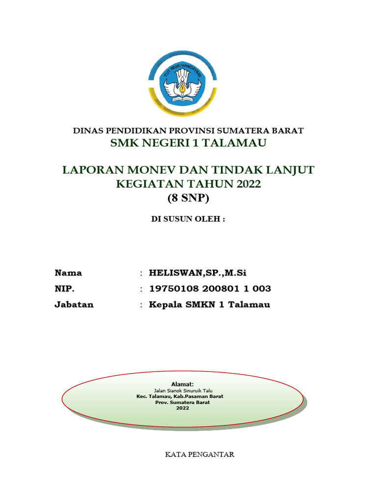 Cover Laporan Monev Tindak Lanjut 2022 | PDF
