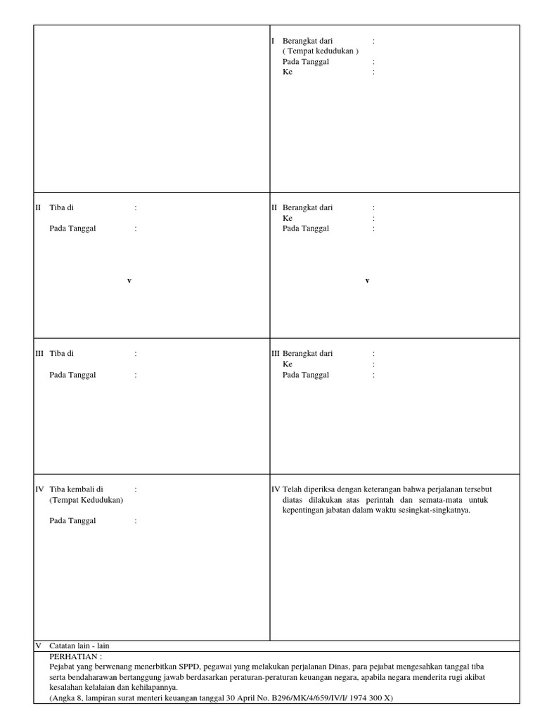 Blangko SPPD 2023 Asesmen Nasional | PDF