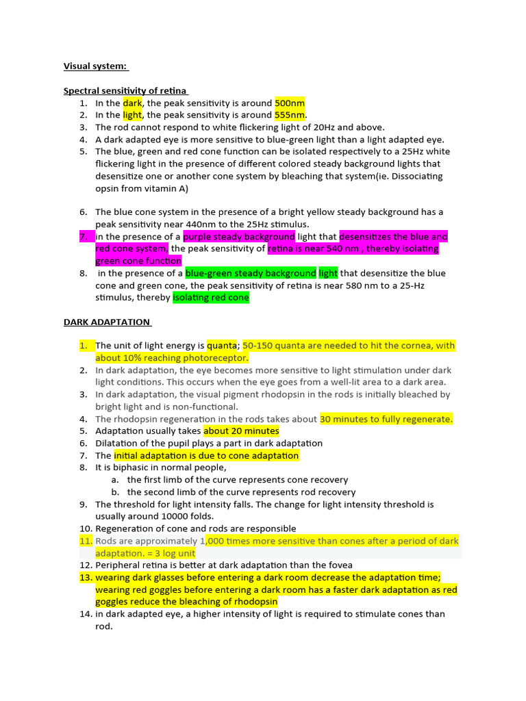 Dark Adaptation | PDF | Eye | Electromagnetic Radiation