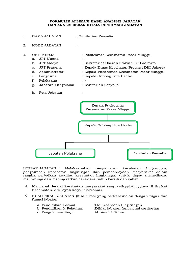 Sanitarian Penyelia | PDF