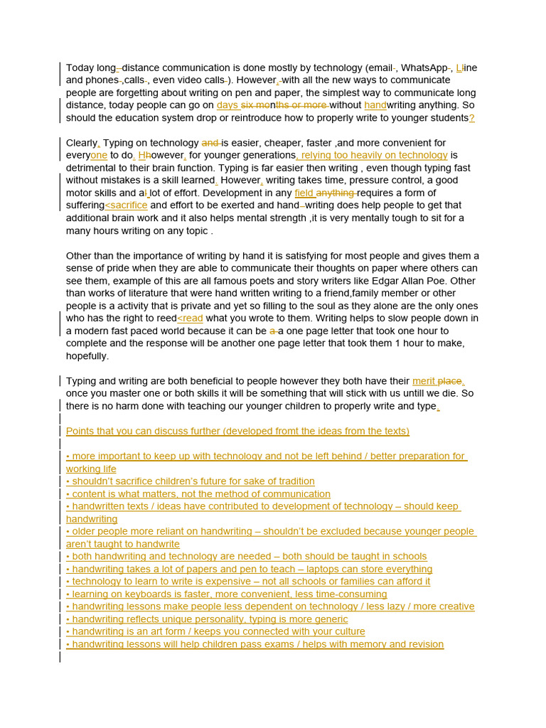 Ben - Handwriting Vs Typing | PDF | Human Communication