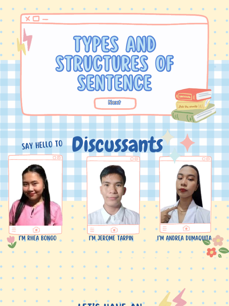 Wk12 Types and Structures of Sentence | PDF | Sentence (Linguistics) | Question