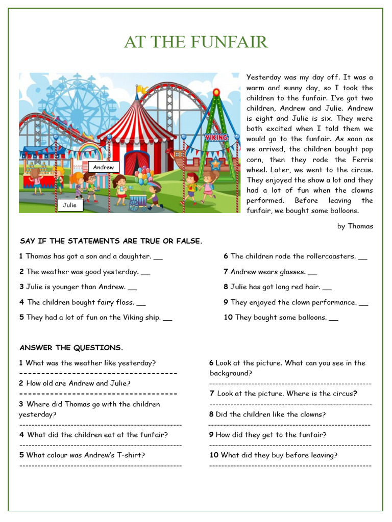 At The Funfair Easy Reading - 152531 | PDF