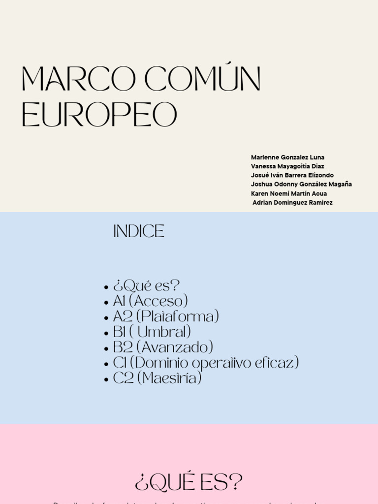Marco Común Europeo de Referencia para Las Lenguas | PDF | Léxico ...