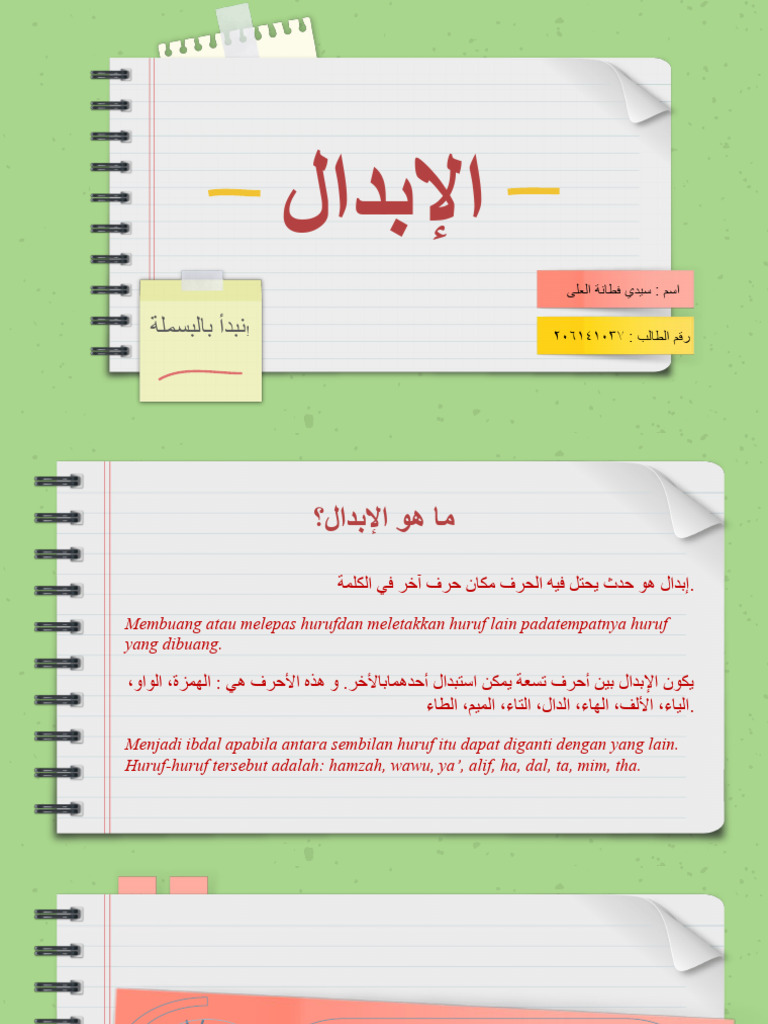 Ibdal Shorof - Siti Fathonatul Ula (206141037) | PDF