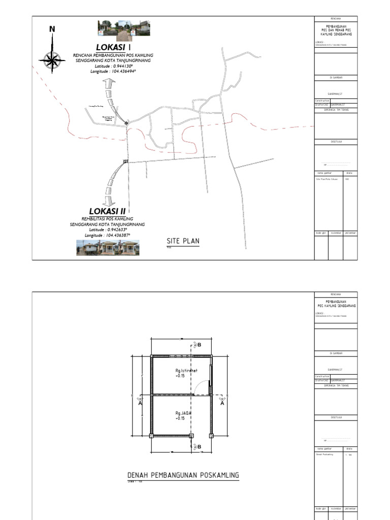 Desain Pos Kamling Senggarang | PDF