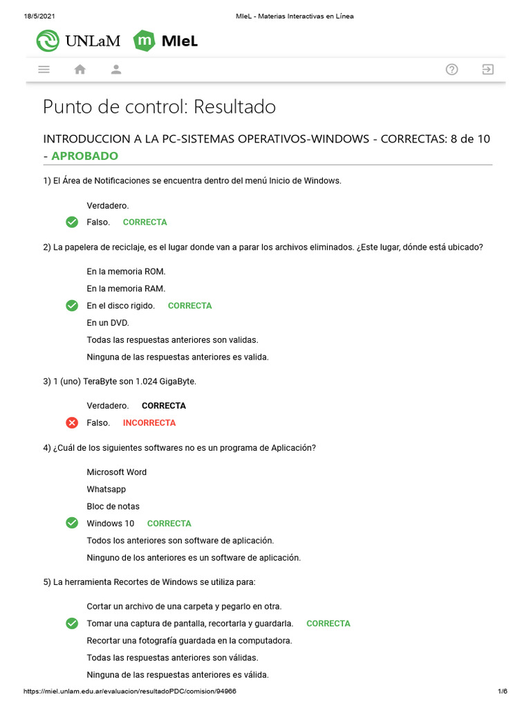 Examen Compu 1 Unlam | PDF | Red de computadoras | Internet