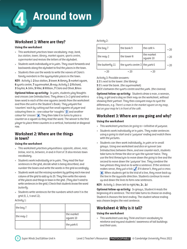 SM2ed Teacher's Resources Worksheet E L3 U4 | PDF | Linguistics