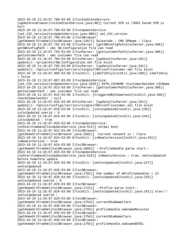 Home Fota Update Log | PDF | Software | Computer Science