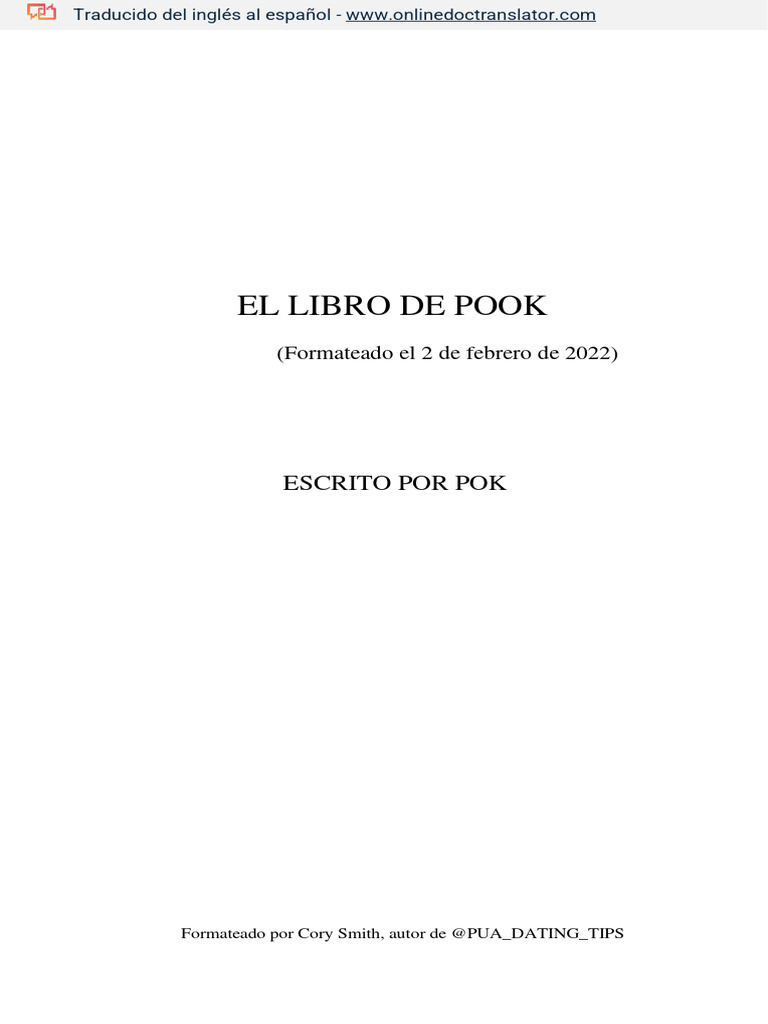 The Book of Pook-Compressed (1) .En - Es | PDF | Amor | Mujer