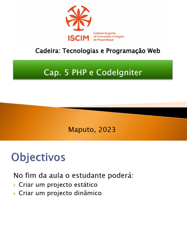 Cap 5 - PHP Framework CodeIgniter Aula 8 | PDF | Bancos de dados | SQL